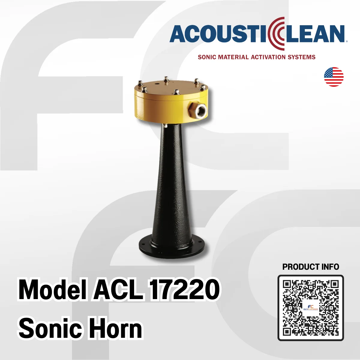 AcoustiClean — Model ACL 17220 Sonic Horn - Facto Components