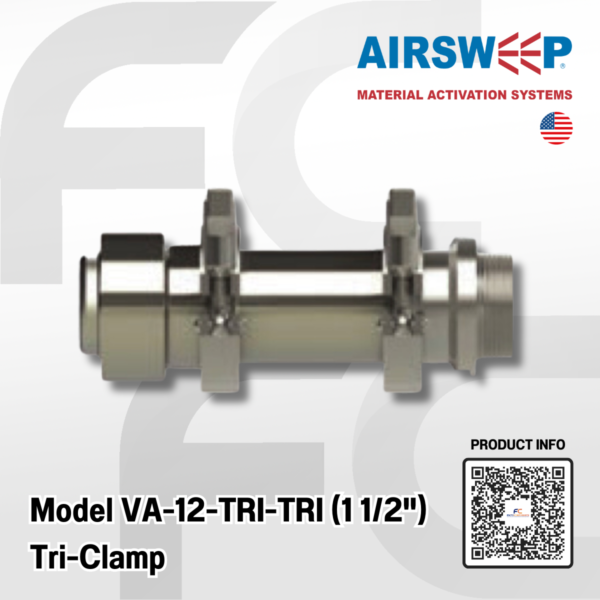 AirSweep — Model VA-12-TRI-TRI (1 1/2″) Tri-Clamp - Facto Components
