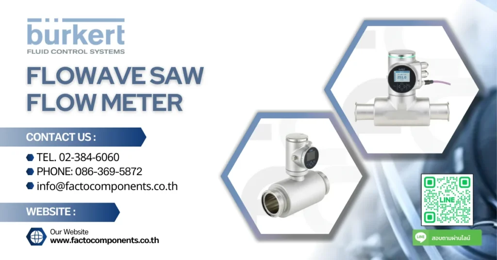FLOWave SAW flowmeter เครื่องวัดการไหลแบบไม่ผัสของเหลว - Facto Components